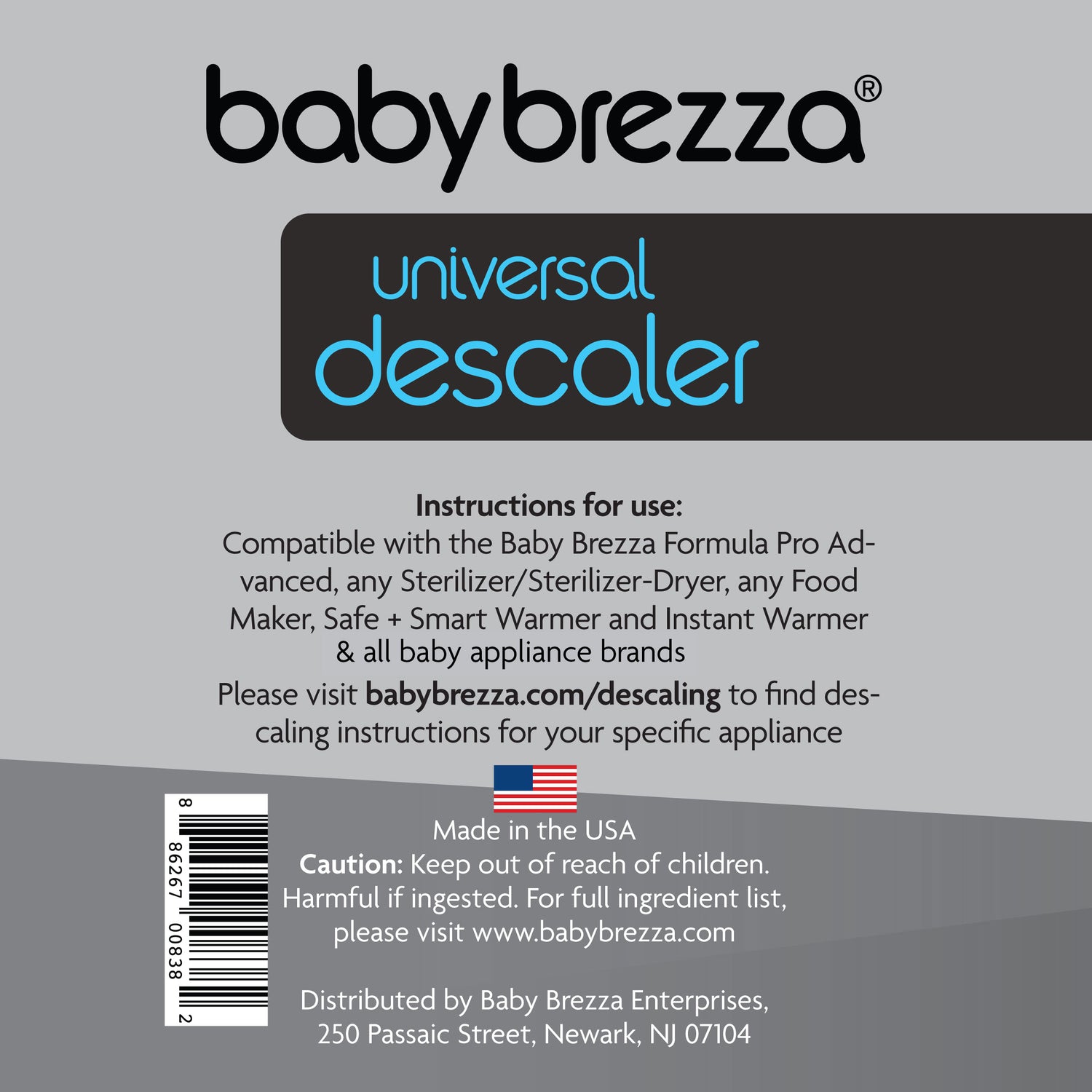 Universal Baby Appliance Descaler - Safe for Baby Products | Baby Brezza